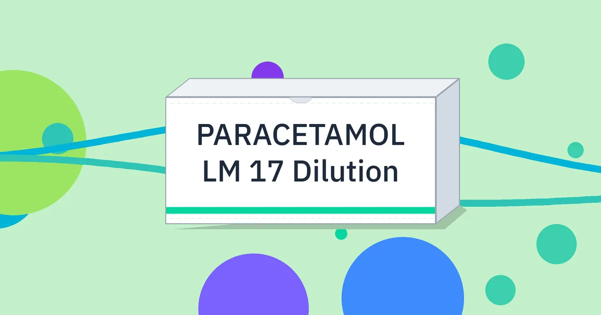 Symbolbild: Packung mit der Aufschrift PARACETAMOL LM 17 Dilution (PZN 12976367) – Verfügbarkeit und Bezug in Apotheken in Frankfurt am Main