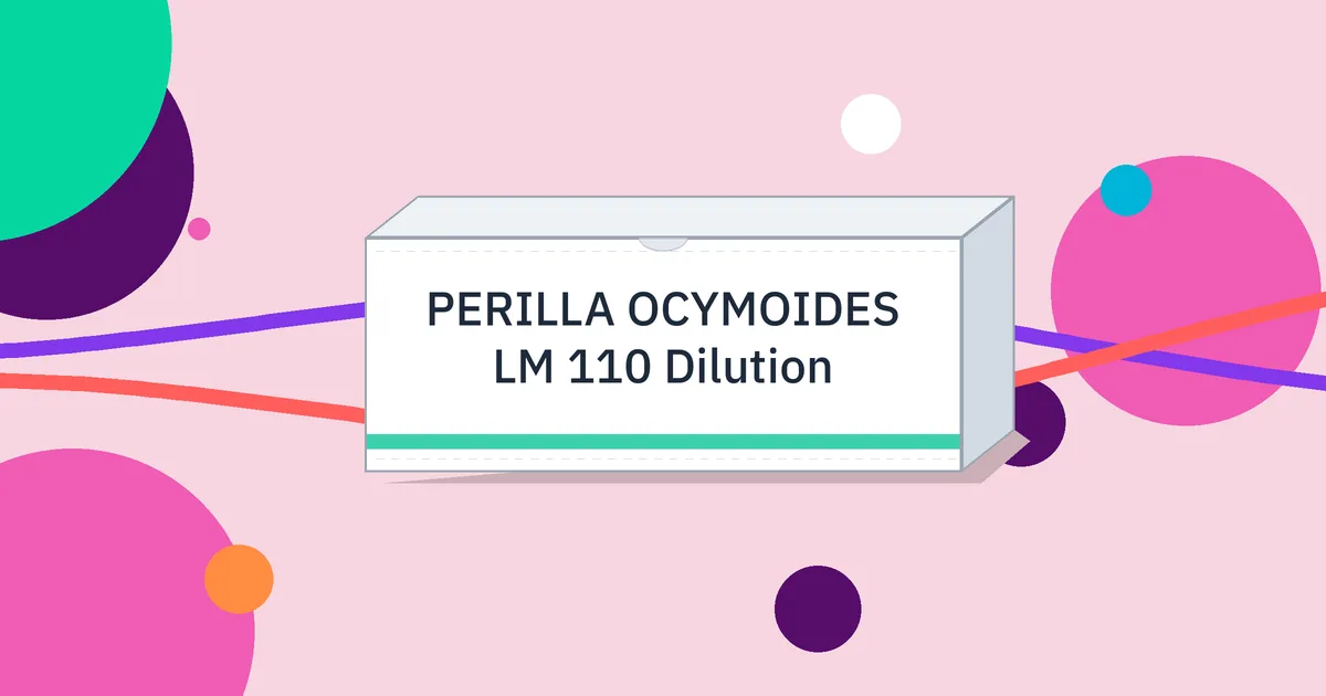 Symbolbild: Packung mit der Aufschrift PERILLA OCYMOIDES LM 110 Dilution (PZN 13635390) – Verfügbarkeit und Bezug in Apotheken in Frankfurt am Main
