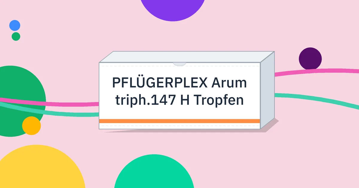 Symbolbild: Packung mit der Aufschrift PFLÜGERPLEX Arum triph.147 H Tropfen (PZN 03965583) – Verfügbarkeit und Bezug in Apotheken in Frankfurt am Main