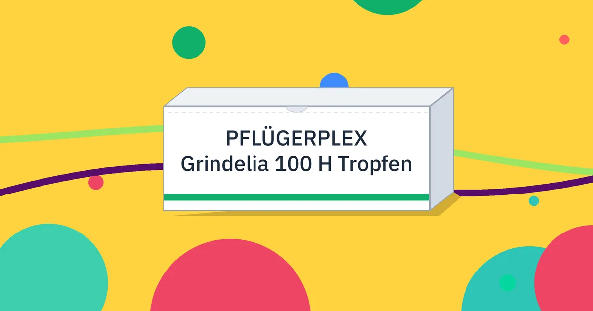 Symbolbild: Packung mit der Aufschrift PFLÜGERPLEX Grindelia 100 H Tropfen (PZN 00576668) – Verfügbarkeit und Bezug in Apotheken in Frankfurt am Main