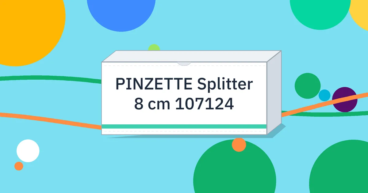 Symbolbild: Packung mit der Aufschrift PINZETTE Splitter 8 cm 107124 (PZN 04756137) – Verfügbarkeit und Bezug in Apotheken in Frankfurt am Main