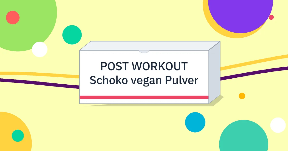 Symbolbild: Packung mit der Aufschrift POST WORKOUT Schoko vegan Pulver (PZN 19622916) – Verfügbarkeit und Bezug in Apotheken in Frankfurt am Main