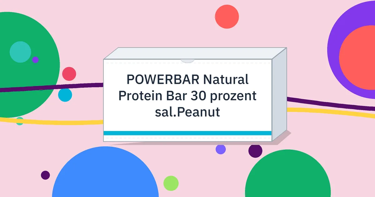 Symbolbild: Packung mit der Aufschrift POWERBAR Natural Protein Bar 30 prozent sal.Peanut (PZN 19228786) – Verfügbarkeit und Bezug in Apotheken in Frankfurt am Main