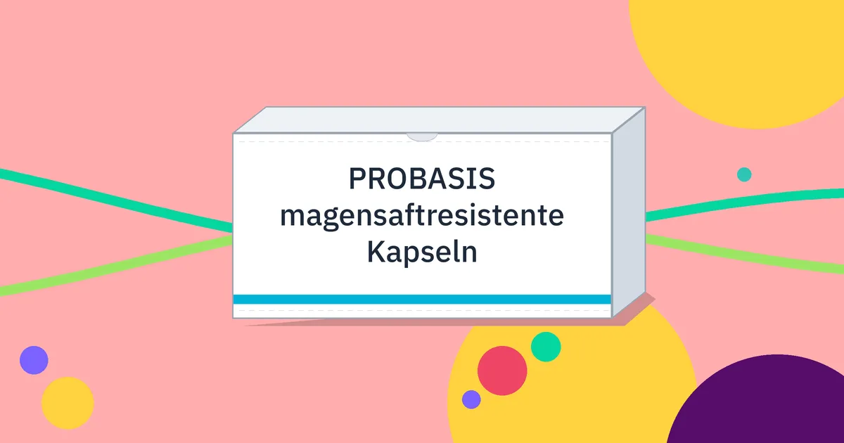 Symbolbild: Packung mit der Aufschrift PROBASIS magensaftresistente Kapseln (PZN 19456978) – Verfügbarkeit und Bezug in Apotheken in Frankfurt am Main
