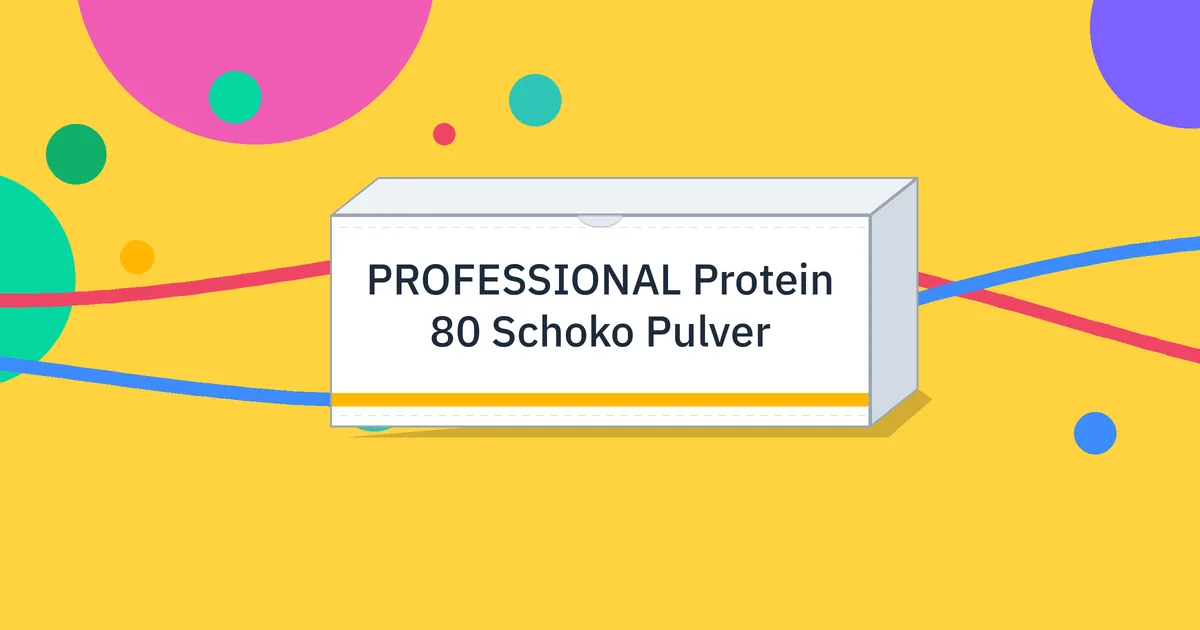 Symbolbild: Packung mit der Aufschrift PROFESSIONAL Protein 80 Schoko Pulver (PZN 07304826) – Verfügbarkeit und Bezug in Apotheken in Frankfurt am Main