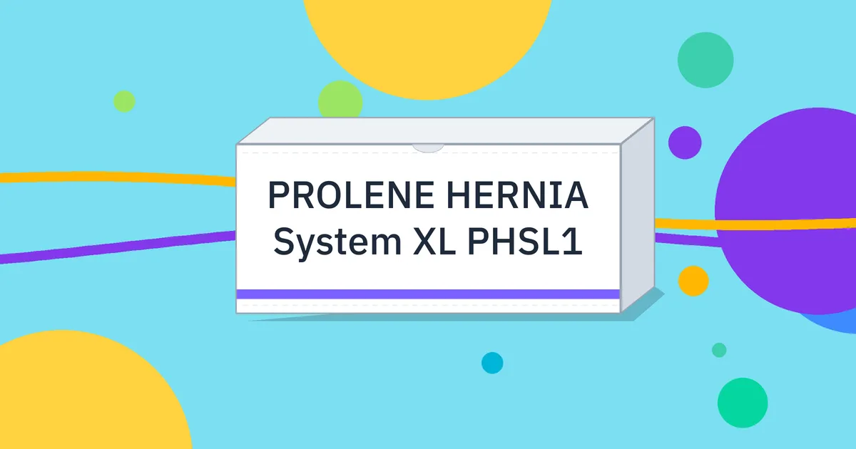 Symbolbild: Packung mit der Aufschrift PROLENE HERNIA System XL PHSL1 (PZN 20891225) – Verfügbarkeit und Bezug in Apotheken in Frankfurt am Main
