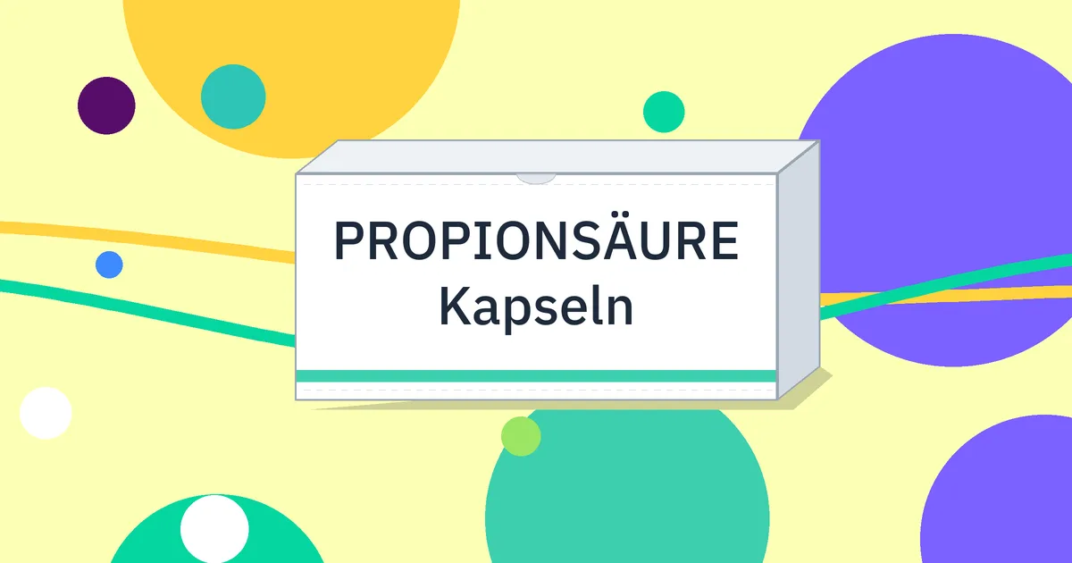 Symbolbild: Packung mit der Aufschrift PROPIONSÄURE Kapseln (PZN 20404001) – Verfügbarkeit und Bezug in Apotheken in Frankfurt am Main