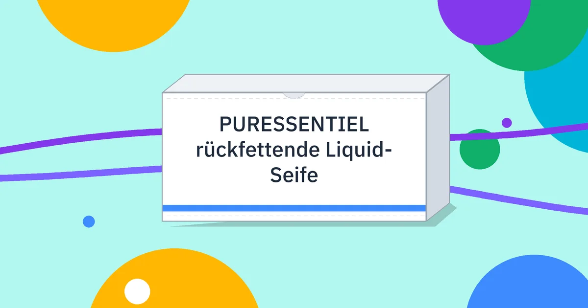 Symbolbild: Packung mit der Aufschrift PURESSENTIEL rückfettende Liquid-Seife (PZN 17549285) – Verfügbarkeit und Bezug in Apotheken in Frankfurt am Main