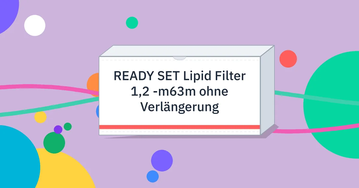 Symbolbild: Packung mit der Aufschrift READY SET Lipid Filter 1,2 -m63m ohne Verlängerung (PZN 02167187) – Verfügbarkeit und Bezug in Apotheken in Frankfurt am Main