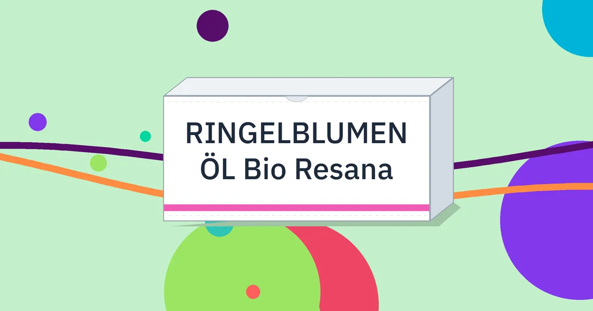 Symbolbild: Packung mit der Aufschrift RINGELBLUMEN ÖL Bio Resana (PZN 20700679) – Verfügbarkeit und Bezug in Apotheken in Frankfurt am Main