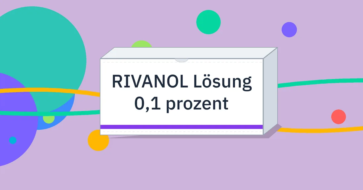 Symbolbild: Packung mit der Aufschrift RIVANOL Lösung 0,1 prozent (PZN 04908593) – Verfügbarkeit und Bezug in Apotheken in Frankfurt am Main
