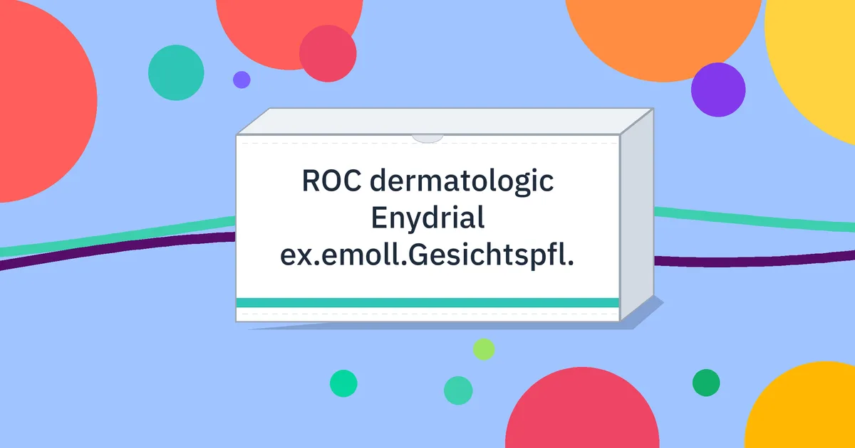 Symbolbild: Packung mit der Aufschrift ROC dermatologic Enydrial ex.emoll.Gesichtspfl. (PZN 06122721) – Verfügbarkeit und Bezug in Apotheken in Frankfurt am Main
