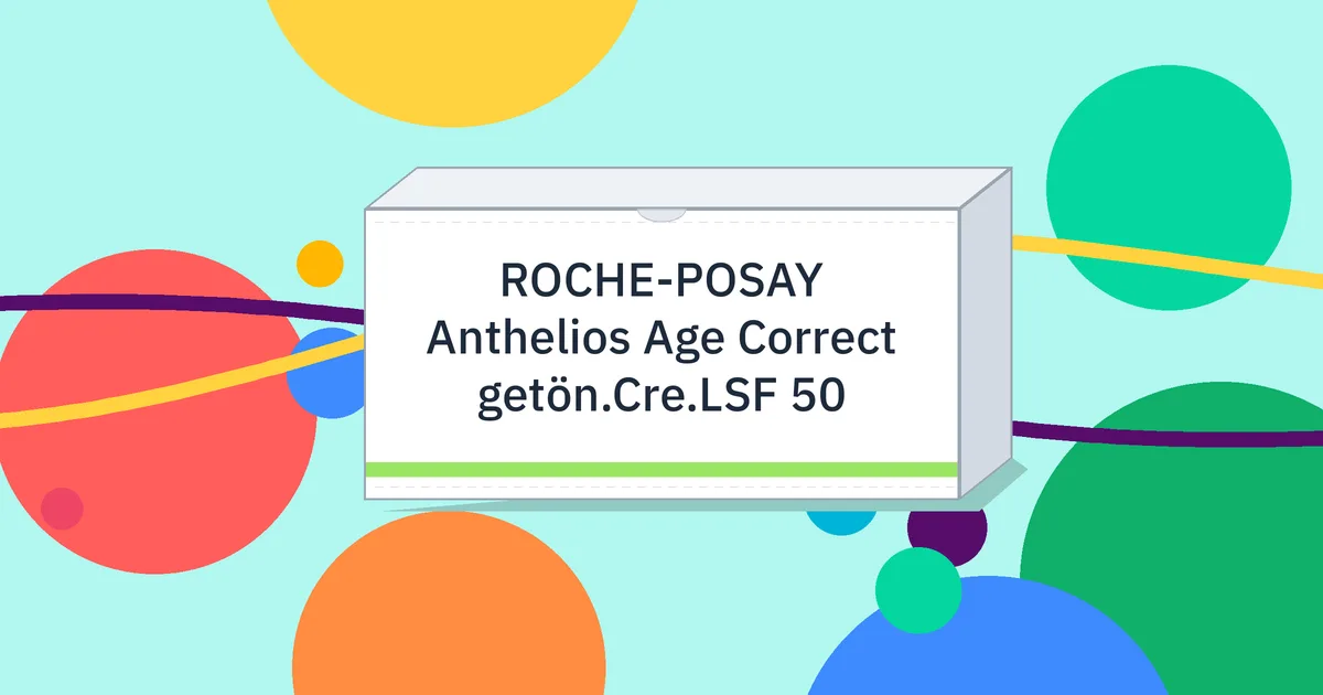 Symbolbild: Packung mit der Aufschrift ROCHE-POSAY Anthelios Age Correct getön.Cre.LSF 50 (PZN 16851651) – Verfügbarkeit und Bezug in Apotheken in Frankfurt am Main