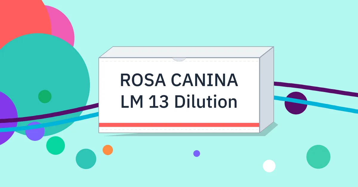 Symbolbild: Packung mit der Aufschrift ROSA CANINA LM 13 Dilution (PZN 13055379) – Verfügbarkeit und Bezug in Apotheken in Frankfurt am Main