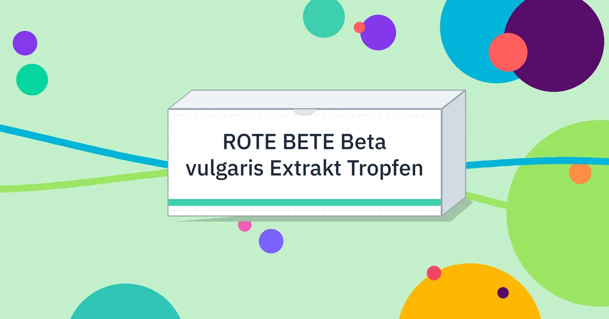 Symbolbild: Packung mit der Aufschrift ROTE BETE Beta vulgaris Extrakt Tropfen (PZN 20211727) – Verfügbarkeit und Bezug in Apotheken in Frankfurt am Main