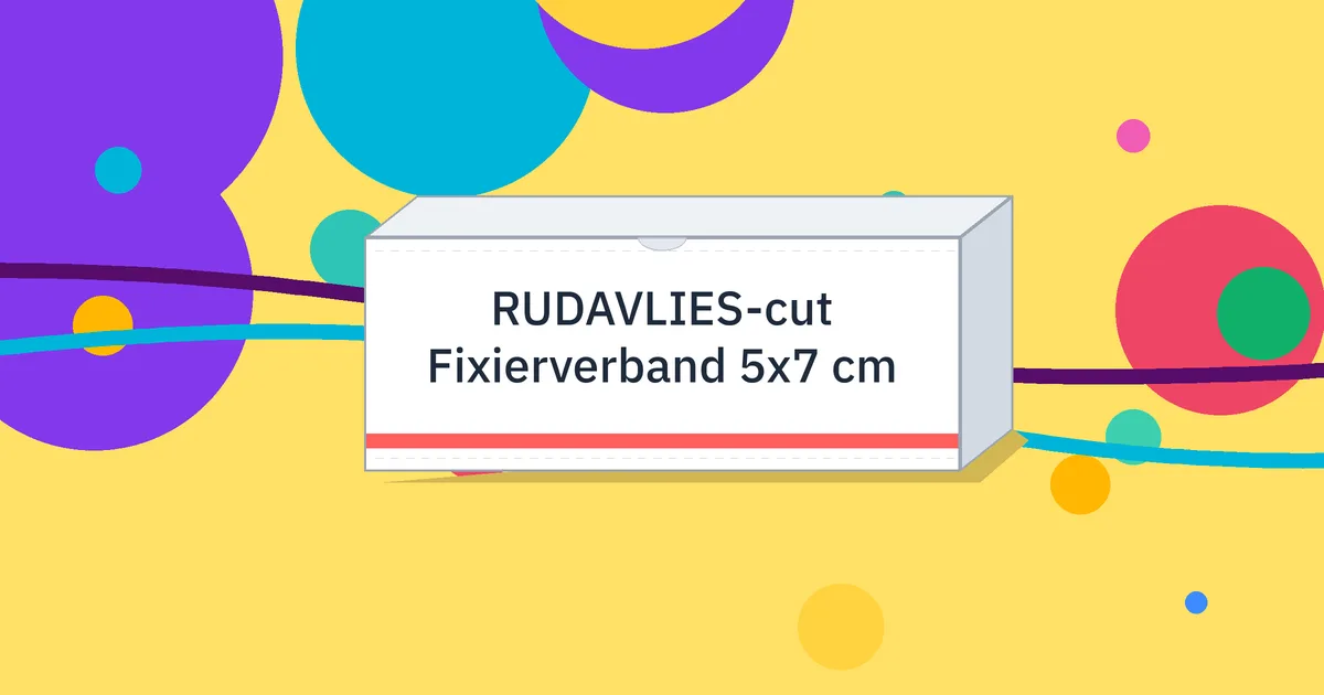 Symbolbild: Packung mit der Aufschrift RUDAVLIES-cut Fixierverband 5x7 cm (PZN 20017706) – Verfügbarkeit und Bezug in Apotheken in Frankfurt am Main