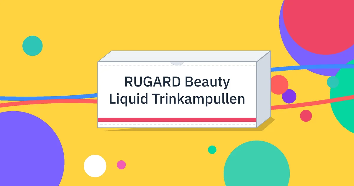 Symbolbild: Packung mit der Aufschrift RUGARD Beauty Liquid Trinkampullen (PZN 16017540) – Verfügbarkeit und Bezug in Apotheken in Frankfurt am Main