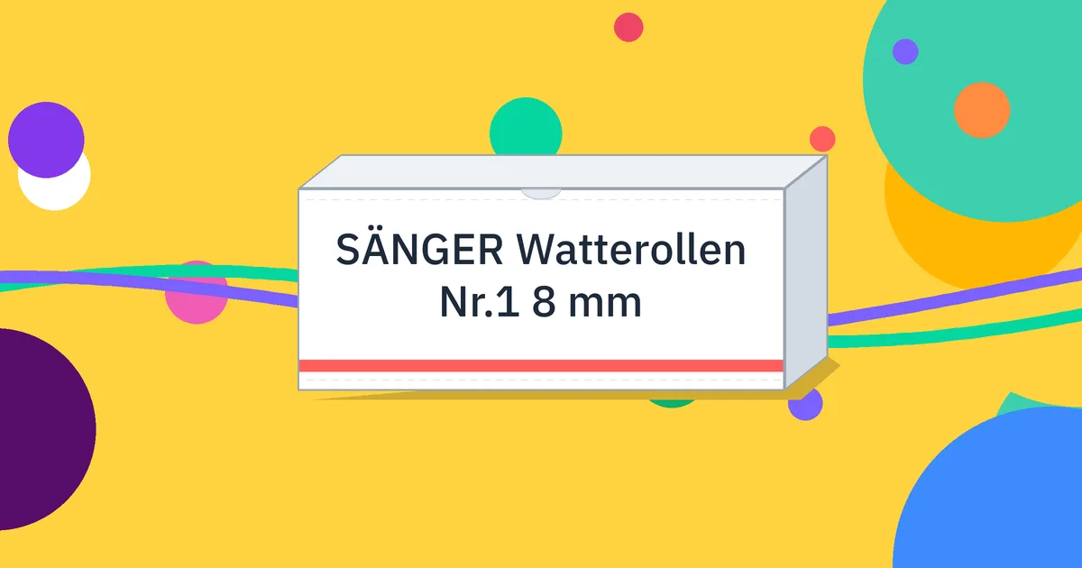 Symbolbild: Packung mit der Aufschrift SÄNGER Watterollen Nr.1 8 mm (PZN 00774807) – Verfügbarkeit und Bezug in Apotheken in Frankfurt am Main