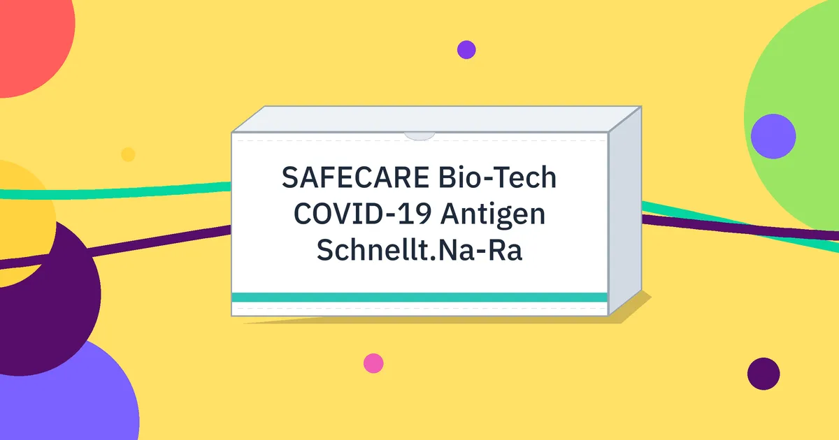 Symbolbild: Packung mit der Aufschrift SAFECARE Bio-Tech COVID-19 Antigen Schnellt.Na-Ra (PZN 17410825) – Verfügbarkeit und Bezug in Apotheken in Frankfurt am Main