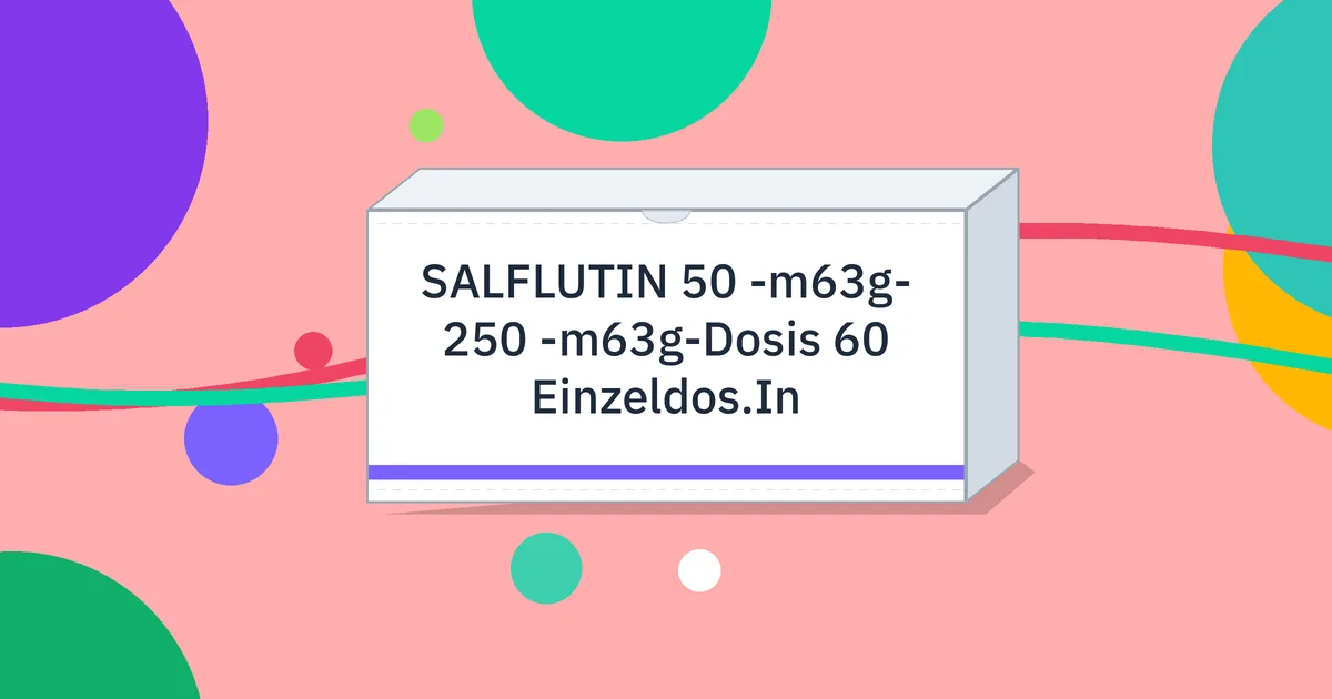 Symbolbild: Packung mit der Aufschrift SALFLUTIN 50 -m63g-250 -m63g-Dosis 60 Einzeldos.In (PZN 16505570) – Verfügbarkeit und Bezug in Apotheken in Frankfurt am Main