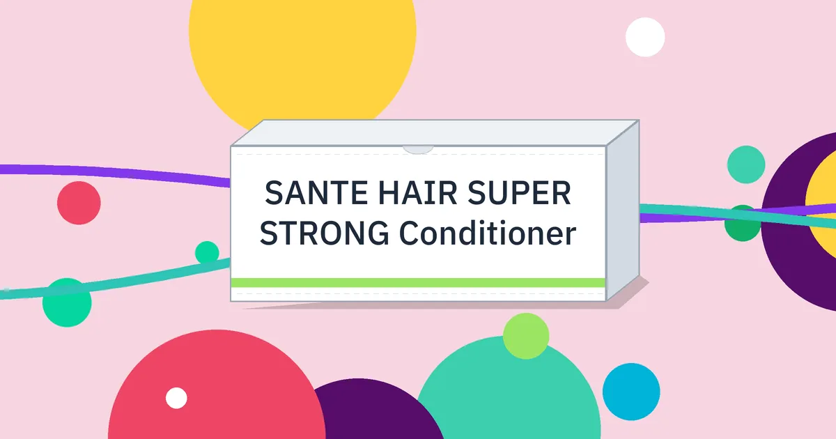 Symbolbild: Packung mit der Aufschrift SANTE HAIR SUPER STRONG Conditioner (PZN 19419629) – Verfügbarkeit und Bezug in Apotheken in Frankfurt am Main