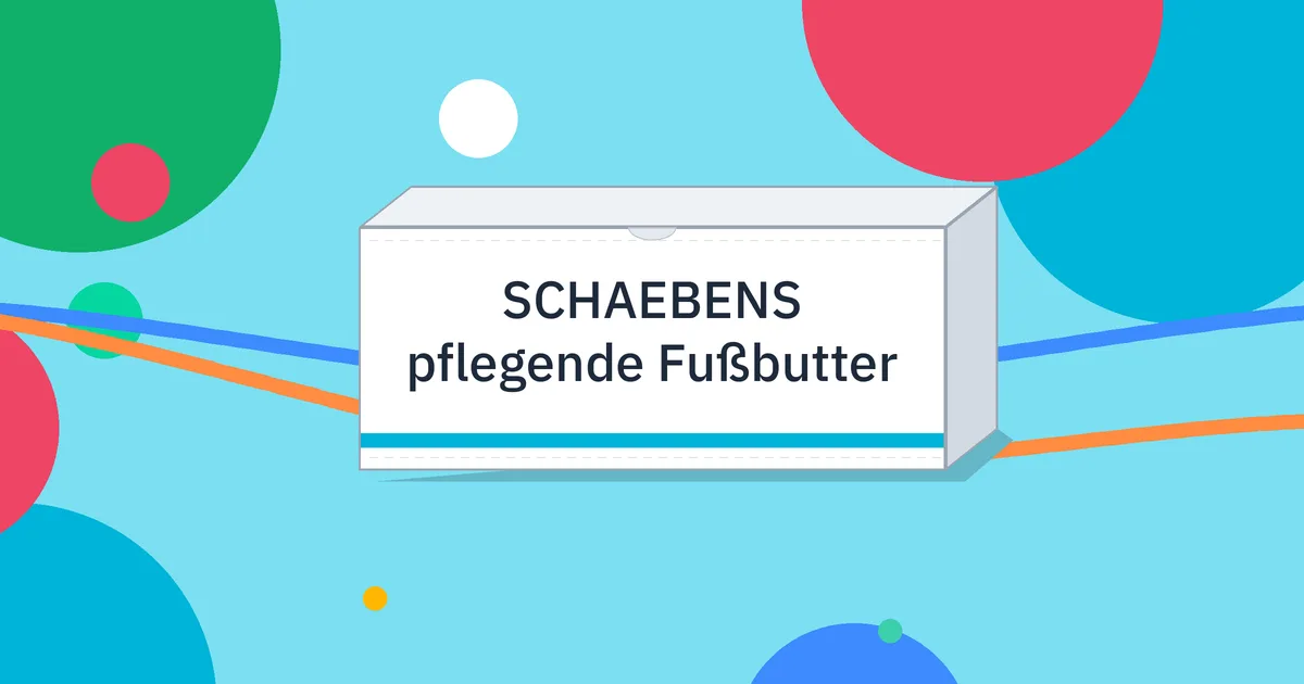 Symbolbild: Packung mit der Aufschrift SCHAEBENS pflegende Fußbutter (PZN 19342370) – Verfügbarkeit und Bezug in Apotheken in Frankfurt am Main
