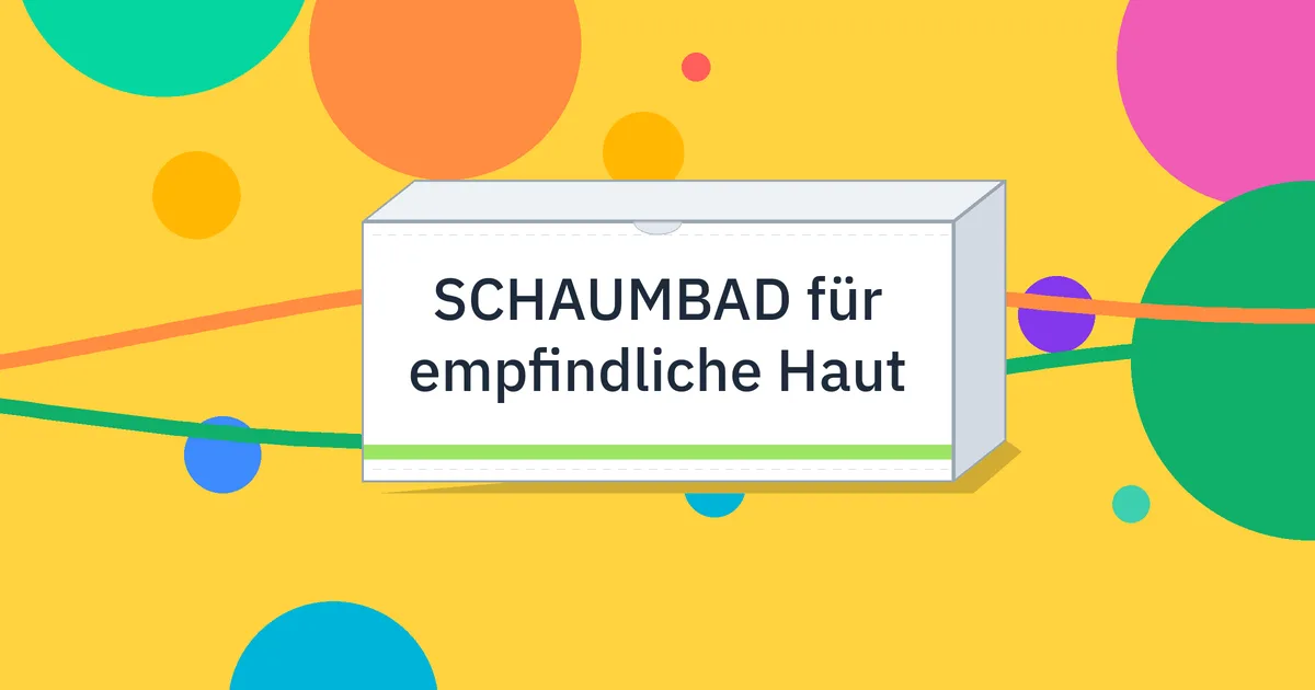 Symbolbild: Packung mit der Aufschrift SCHAUMBAD für empfindliche Haut (PZN 18081826) – Verfügbarkeit und Bezug in Apotheken in Frankfurt am Main