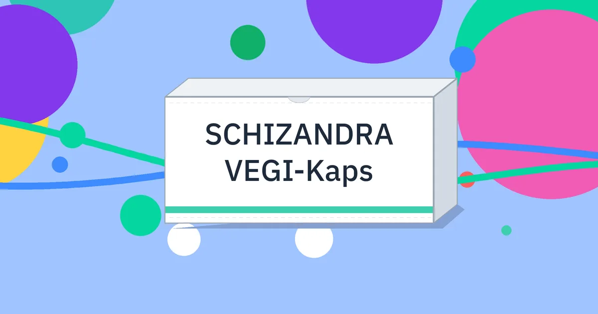 Symbolbild: Packung mit der Aufschrift SCHIZANDRA VEGI-Kaps (PZN 06922611) – Verfügbarkeit und Bezug in Apotheken in Frankfurt am Main