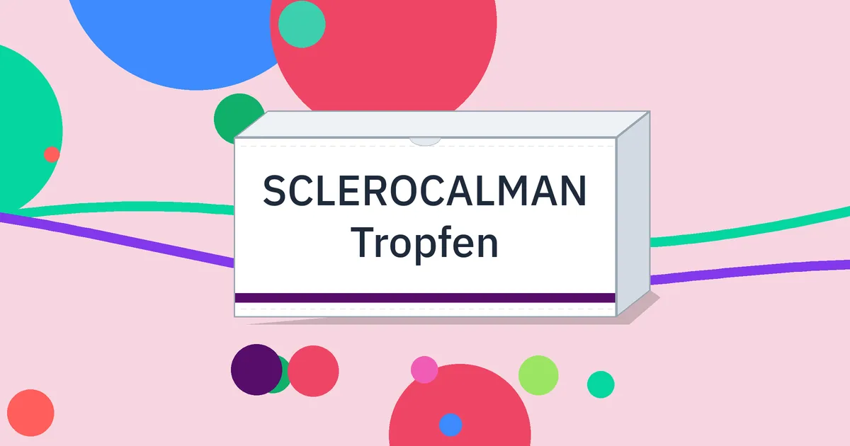 Symbolbild: Packung mit der Aufschrift SCLEROCALMAN Tropfen (PZN 14058701) – Verfügbarkeit und Bezug in Apotheken in Frankfurt am Main