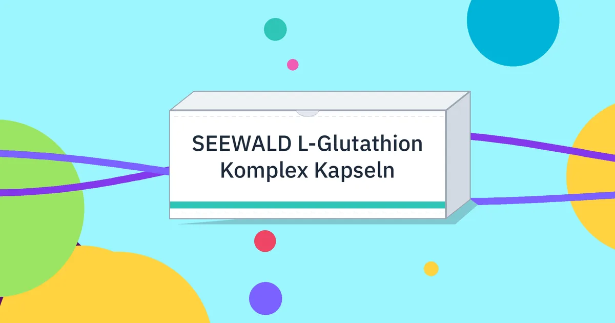 Symbolbild: Packung mit der Aufschrift SEEWALD L-Glutathion Komplex Kapseln (PZN 19816075) – Verfügbarkeit und Bezug in Apotheken in Frankfurt am Main