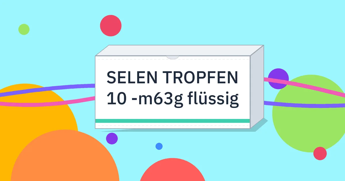 Symbolbild: Packung mit der Aufschrift SELEN TROPFEN 10 -m63g flüssig (PZN 14291923) – Verfügbarkeit und Bezug in Apotheken in Frankfurt am Main