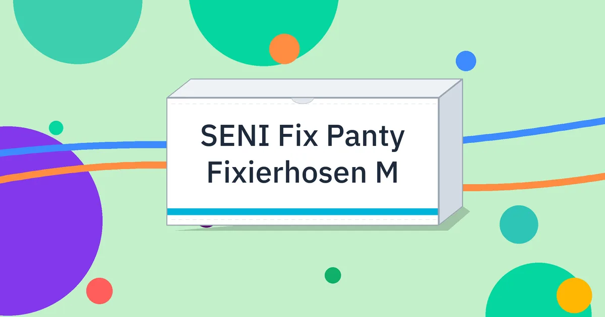 Symbolbild: Packung mit der Aufschrift SENI Fix Panty Fixierhosen M (PZN 20346858) – Verfügbarkeit und Bezug in Apotheken in Frankfurt am Main