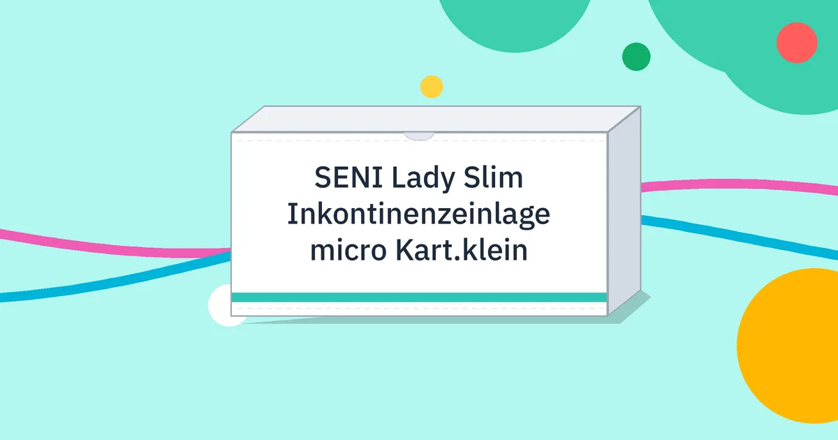 Symbolbild: Packung mit der Aufschrift SENI Lady Slim Inkontinenzeinlage micro Kart.klein (PZN 20286748) – Verfügbarkeit und Bezug in Apotheken in Frankfurt am Main