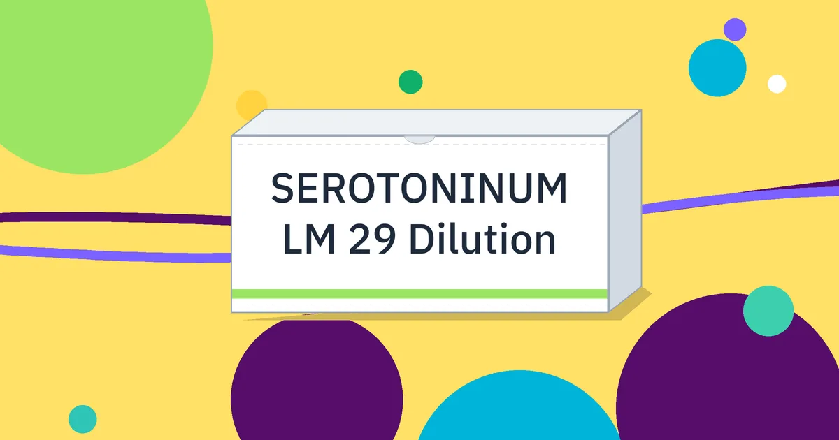 Symbolbild: Packung mit der Aufschrift SEROTONINUM LM 29 Dilution (PZN 13189022) – Verfügbarkeit und Bezug in Apotheken in Frankfurt am Main