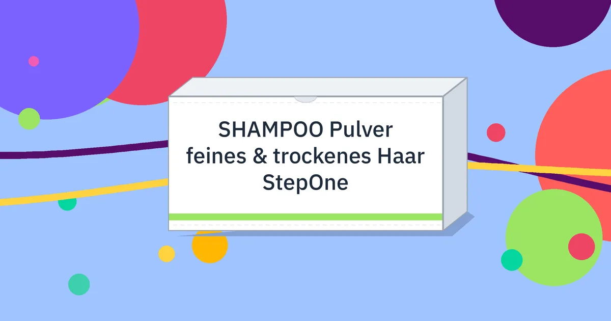 Symbolbild: Packung mit der Aufschrift SHAMPOO Pulver feines & trockenes Haar StepOne (PZN 16937884) – Verfügbarkeit und Bezug in Apotheken in Frankfurt am Main