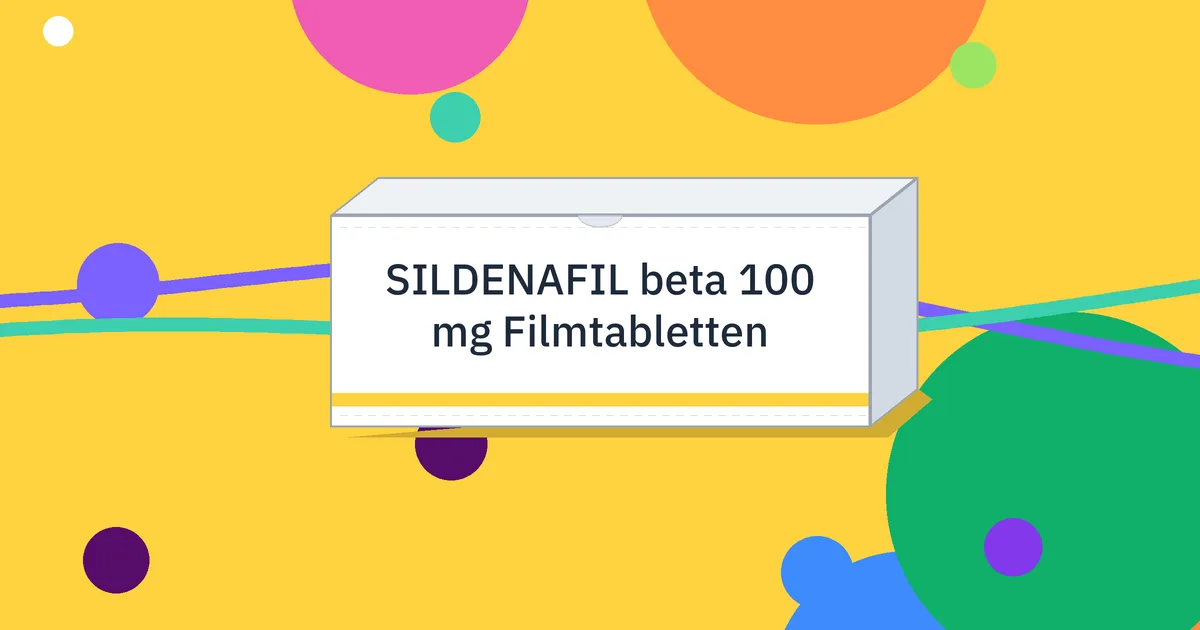 Symbolbild: Packung mit der Aufschrift SILDENAFIL beta 100 mg Filmtabletten (PZN 19449412) – Verfügbarkeit und Bezug in Apotheken in Frankfurt am Main