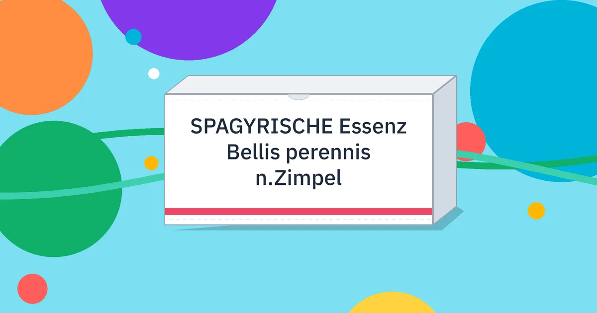 Symbolbild: Packung mit der Aufschrift SPAGYRISCHE Essenz Bellis perennis n.Zimpel (PZN 00915863) – Verfügbarkeit und Bezug in Apotheken in Frankfurt am Main