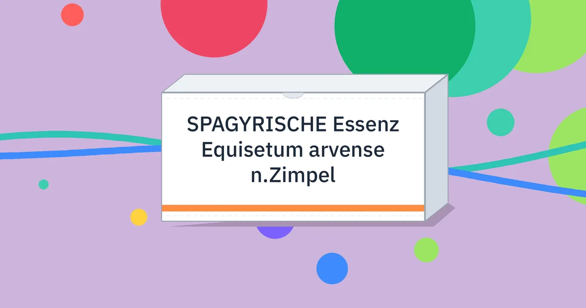 Symbolbild: Packung mit der Aufschrift SPAGYRISCHE Essenz Equisetum arvense n.Zimpel (PZN 00916549) – Verfügbarkeit und Bezug in Apotheken in Frankfurt am Main