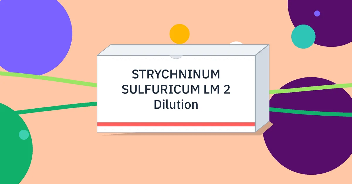 Symbolbild: Packung mit der Aufschrift STRYCHNINUM SULFURICUM LM 2 Dilution (PZN 13207990) – Verfügbarkeit und Bezug in Apotheken in Frankfurt am Main