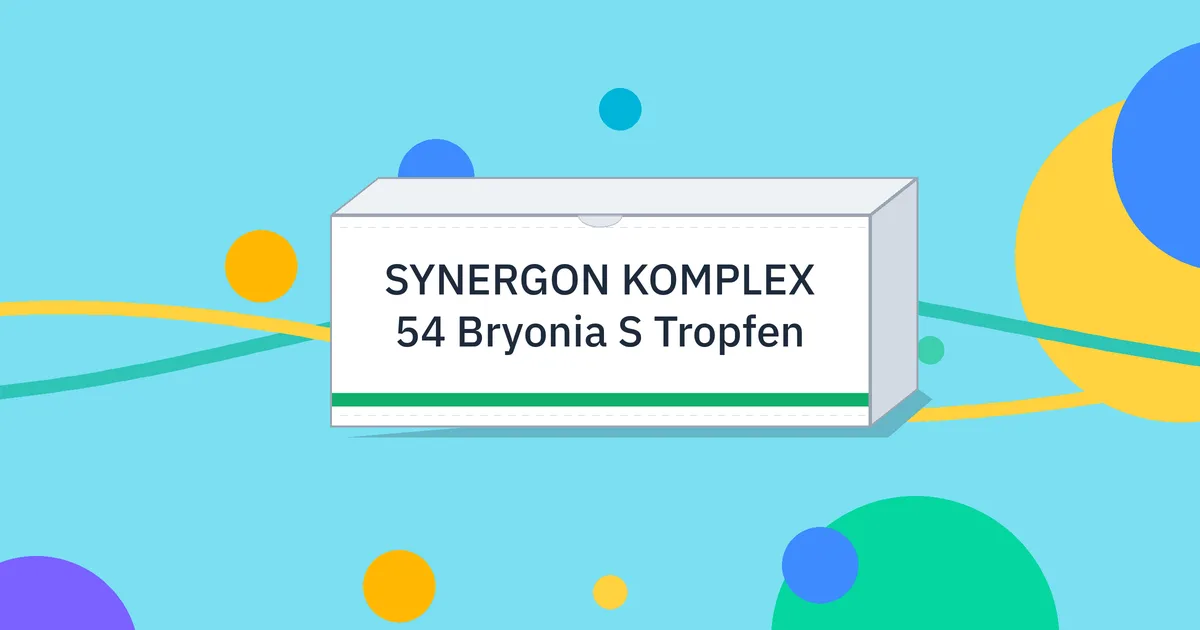 Symbolbild: Packung mit der Aufschrift SYNERGON KOMPLEX 54 Bryonia S Tropfen (PZN 19895761) – Verfügbarkeit und Bezug in Apotheken in Frankfurt am Main