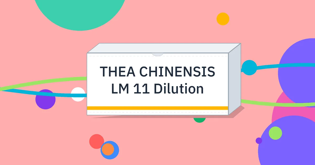 Symbolbild: Packung mit der Aufschrift THEA CHINENSIS LM 11 Dilution (PZN 13219289) – Verfügbarkeit und Bezug in Apotheken in Frankfurt am Main