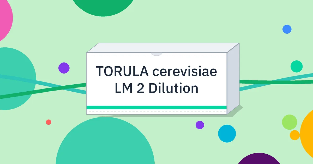 Symbolbild: Packung mit der Aufschrift TORULA cerevisiae LM 2 Dilution (PZN 13225628) – Verfügbarkeit und Bezug in Apotheken in Frankfurt am Main