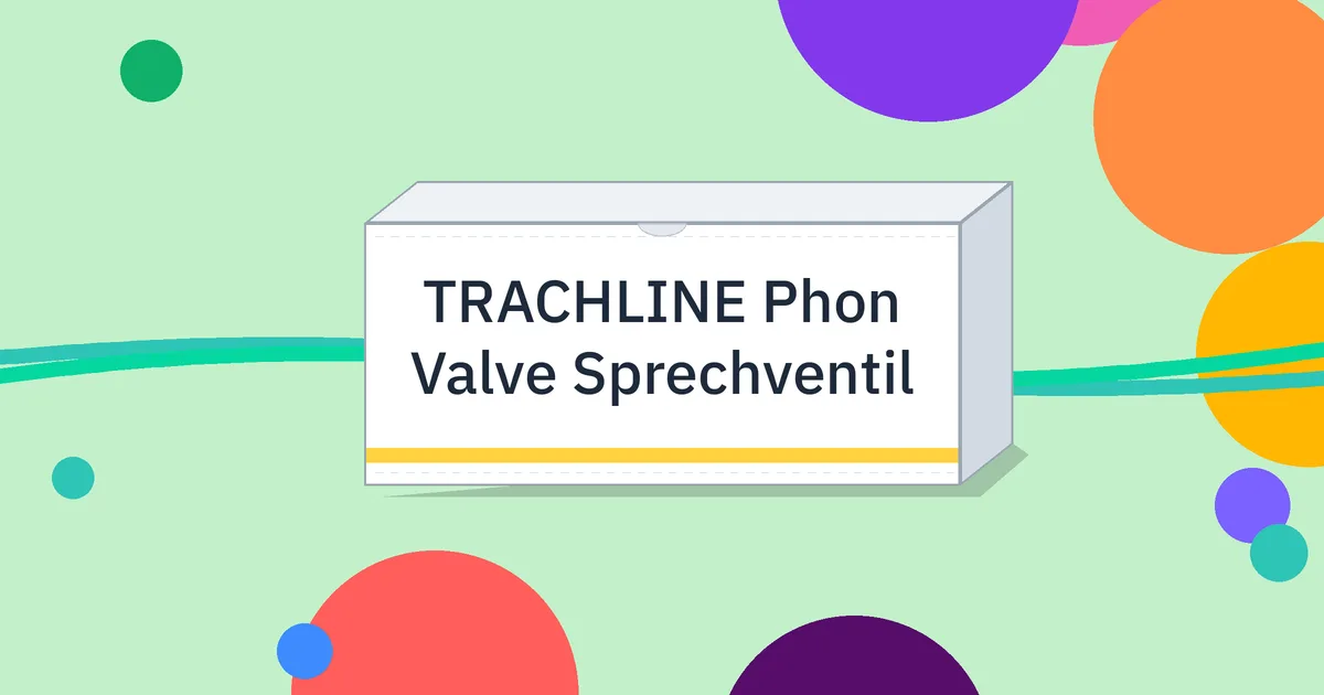 Symbolbild: Packung mit der Aufschrift TRACHLINE Phon Valve Sprechventil (PZN 17156522) – Verfügbarkeit und Bezug in Apotheken in Frankfurt am Main