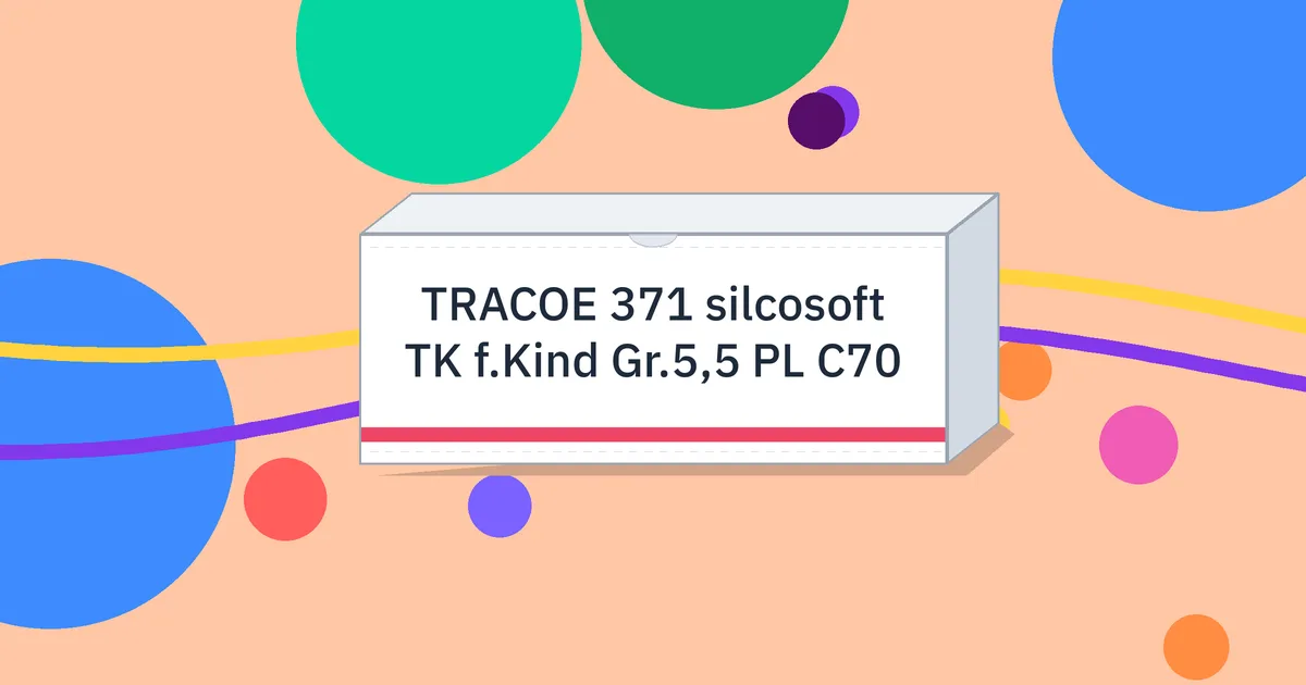 Symbolbild: Packung mit der Aufschrift TRACOE 371 silcosoft TK f.Kind Gr.5,5 PL C70 (PZN 14315799) – Verfügbarkeit und Bezug in Apotheken in Frankfurt am Main