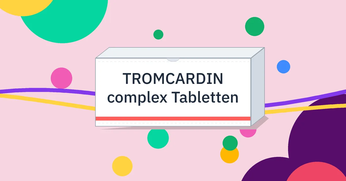 Symbolbild: Packung mit der Aufschrift TROMCARDIN complex Tabletten (PZN 16866718) – Verfügbarkeit und Bezug in Apotheken in Frankfurt am Main