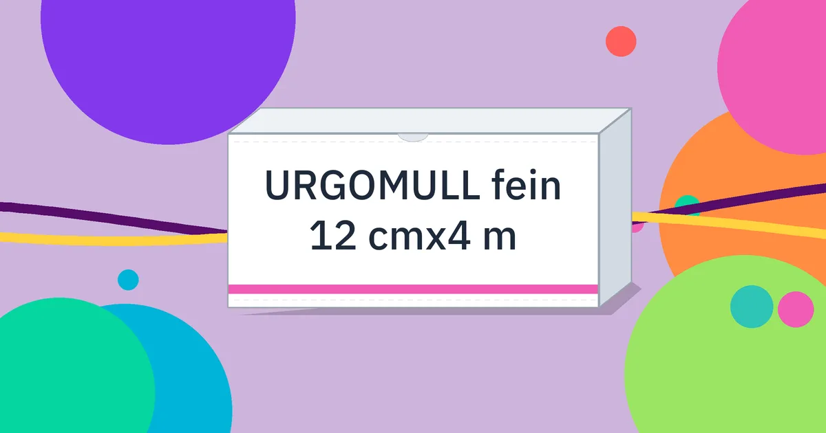 Symbolbild: Packung mit der Aufschrift URGOMULL fein 12 cmx4 m (PZN 07244082) – Verfügbarkeit und Bezug in Apotheken in Frankfurt am Main