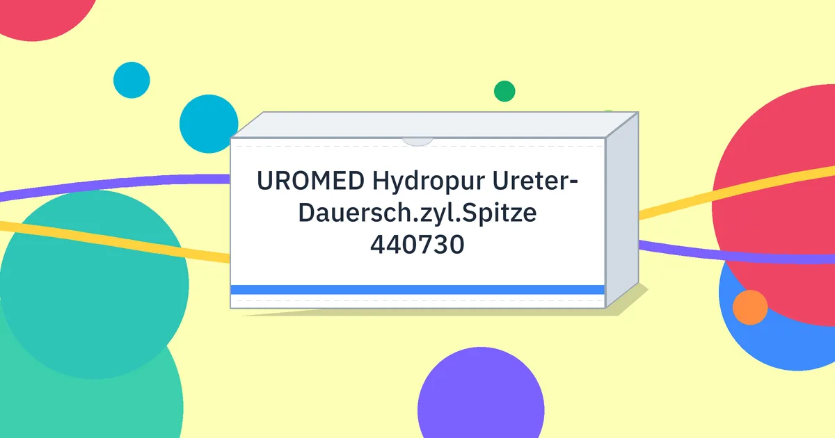 Symbolbild: Packung mit der Aufschrift UROMED Hydropur Ureter-Dauersch.zyl.Spitze 440730 (PZN 11371136) – Verfügbarkeit und Bezug in Apotheken in Frankfurt am Main