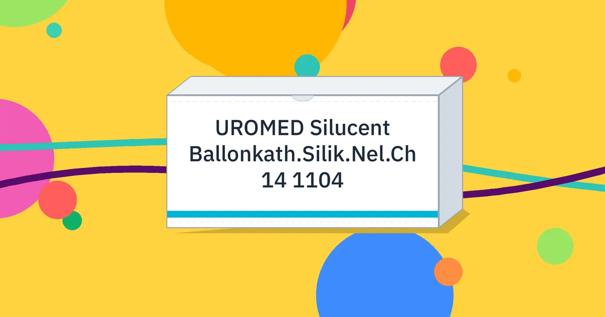 Symbolbild: Packung mit der Aufschrift UROMED Silucent Ballonkath.Silik.Nel.Ch 14 1104 (PZN 01411395) – Verfügbarkeit und Bezug in Apotheken in Frankfurt am Main