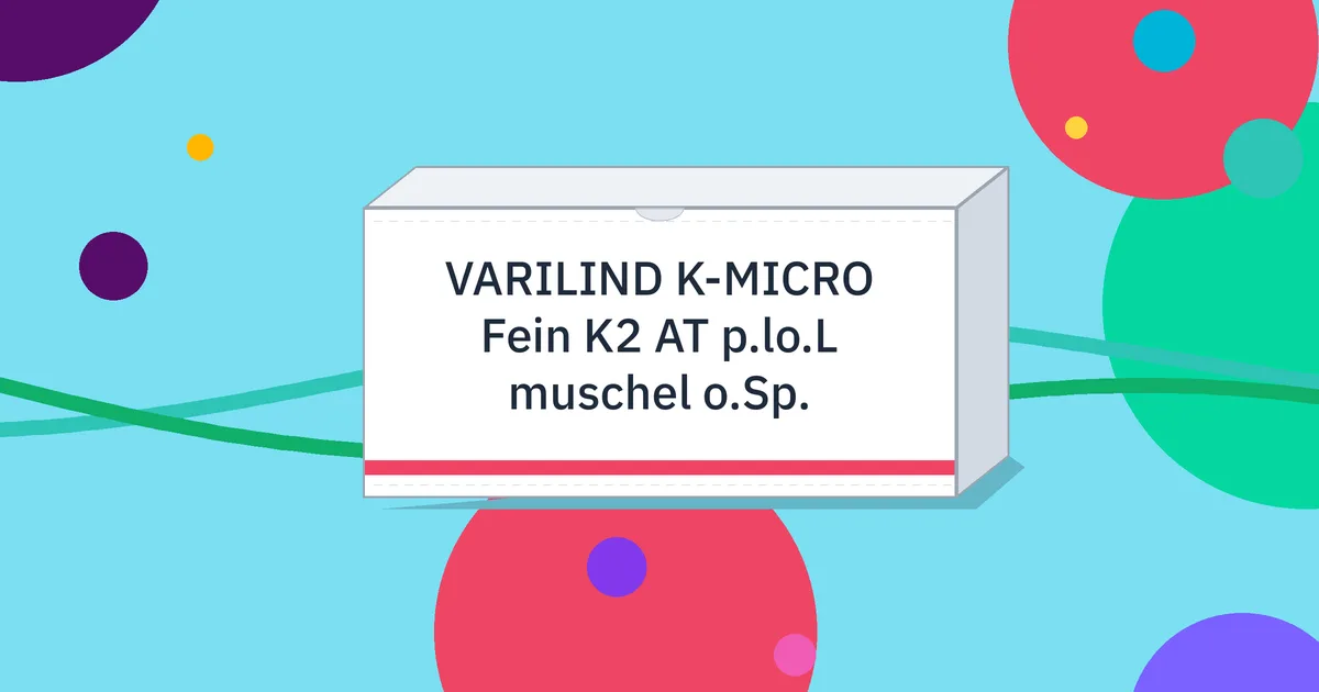 Symbolbild: Packung mit der Aufschrift VARILIND K-MICRO Fein K2 AT p.lo.L muschel o.Sp. (PZN 20554367) – Verfügbarkeit und Bezug in Apotheken in Frankfurt am Main