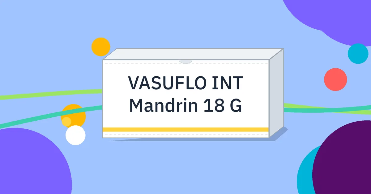 Symbolbild: Packung mit der Aufschrift VASUFLO INT Mandrin 18 G (PZN 08495923) – Verfügbarkeit und Bezug in Apotheken in Frankfurt am Main